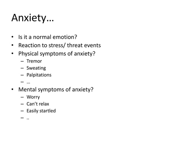 Anxiety disorders | PPT