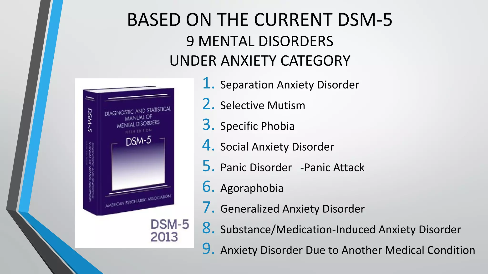 Anxiety disorders DSM-5 | PPT