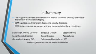 Anxiety disorders DSM-5 | PPT