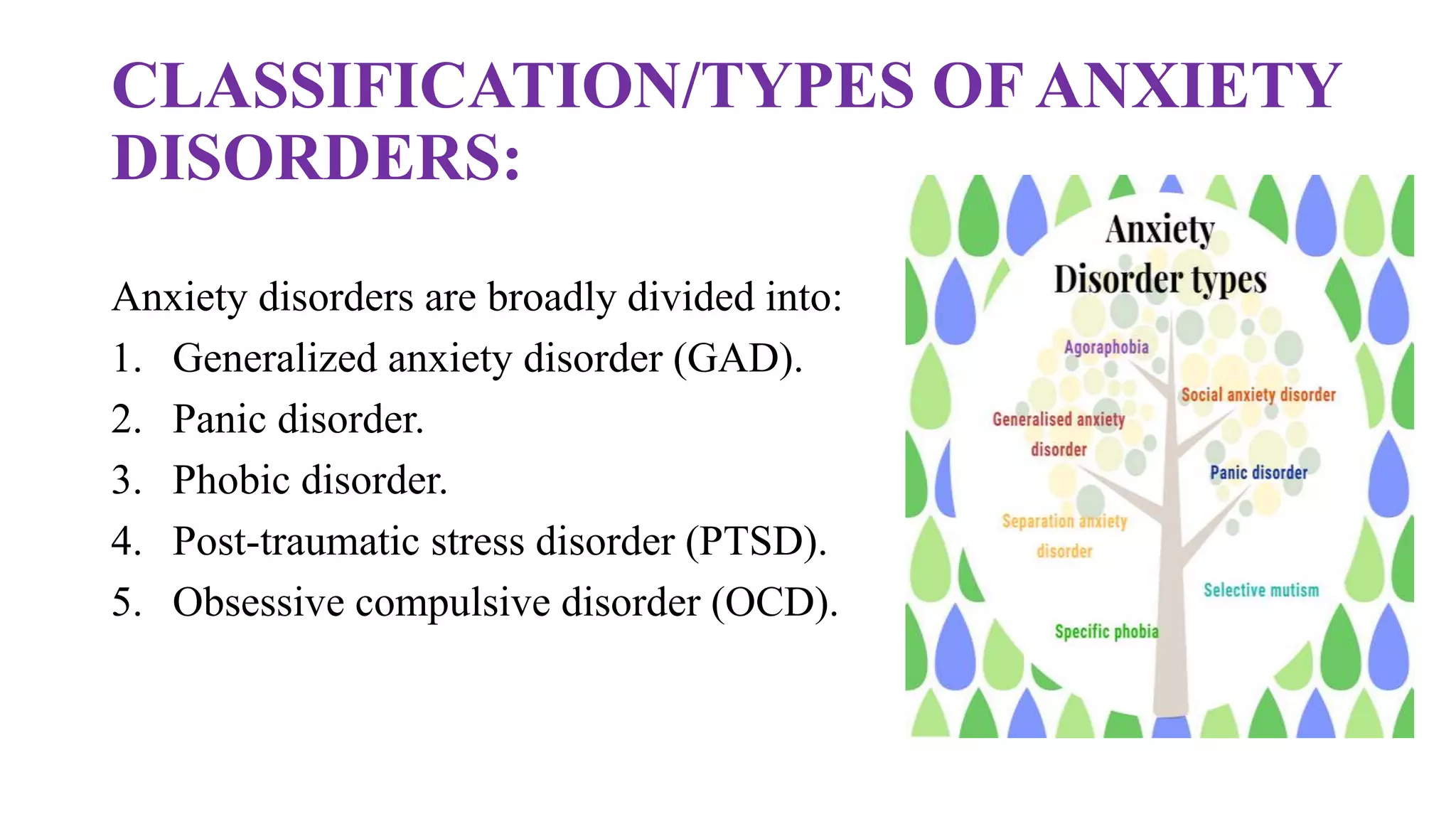 Types of Anxiety disorders and treatment | PPTX