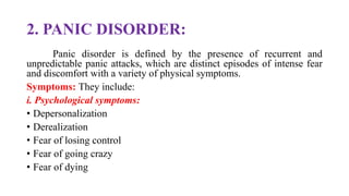 Types of Anxiety disorders and treatment | PPTX