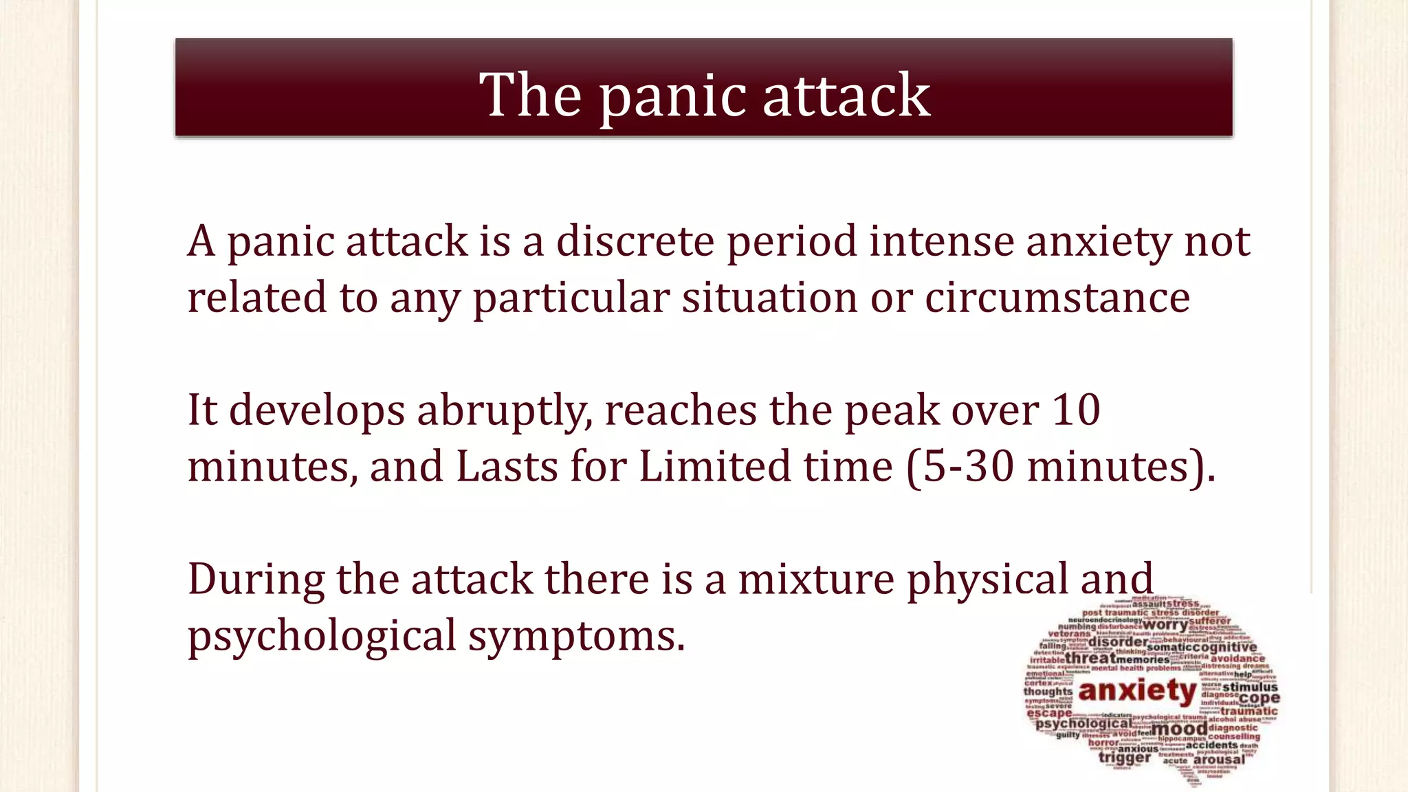 Anxiety disorders -defen | phobias | panic attack |causes | management ...