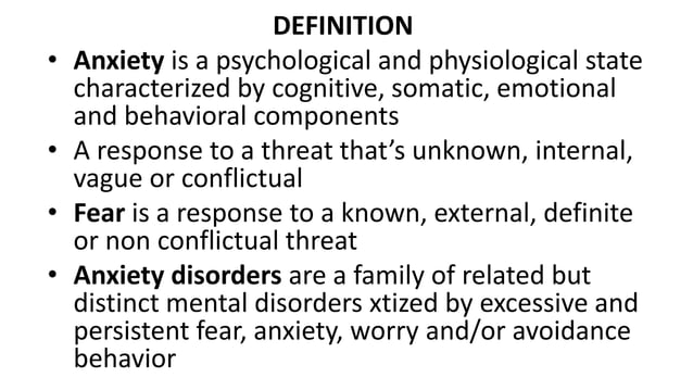 Anxiety disorders | PPTX