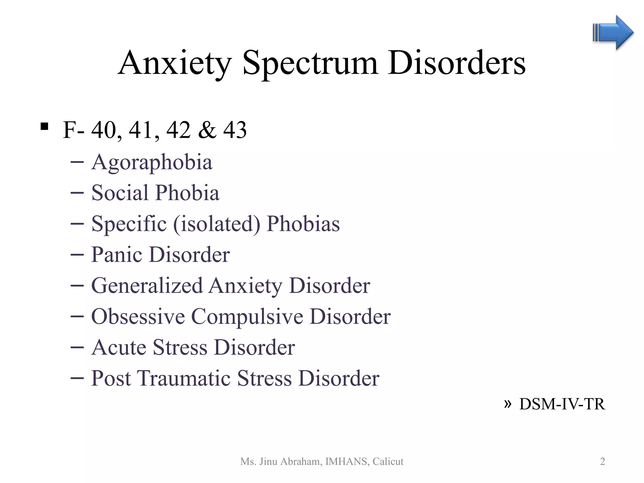 Anxiety Disorders - Treatment and Management | PPT