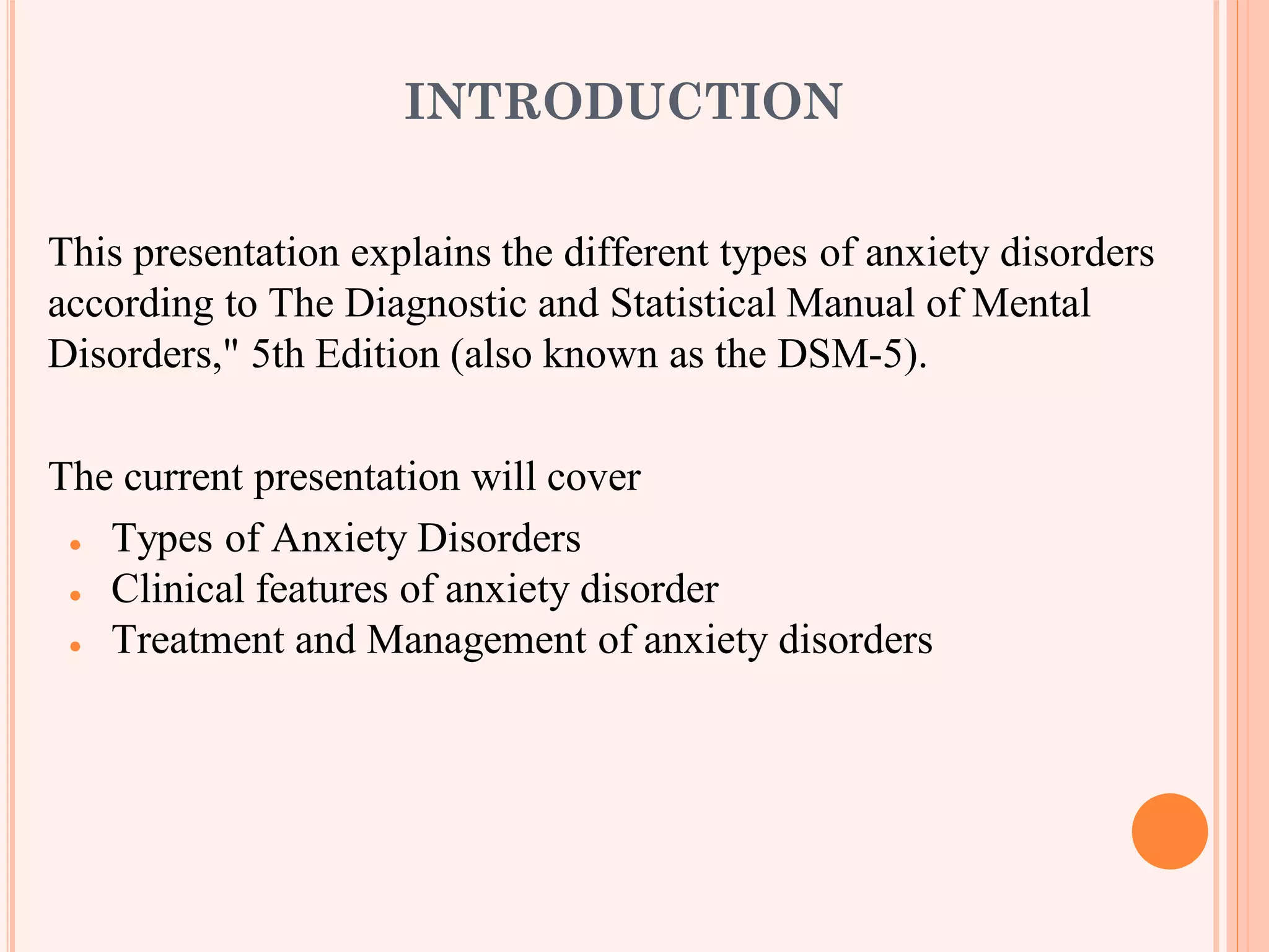 Anxiety disorders | PDF