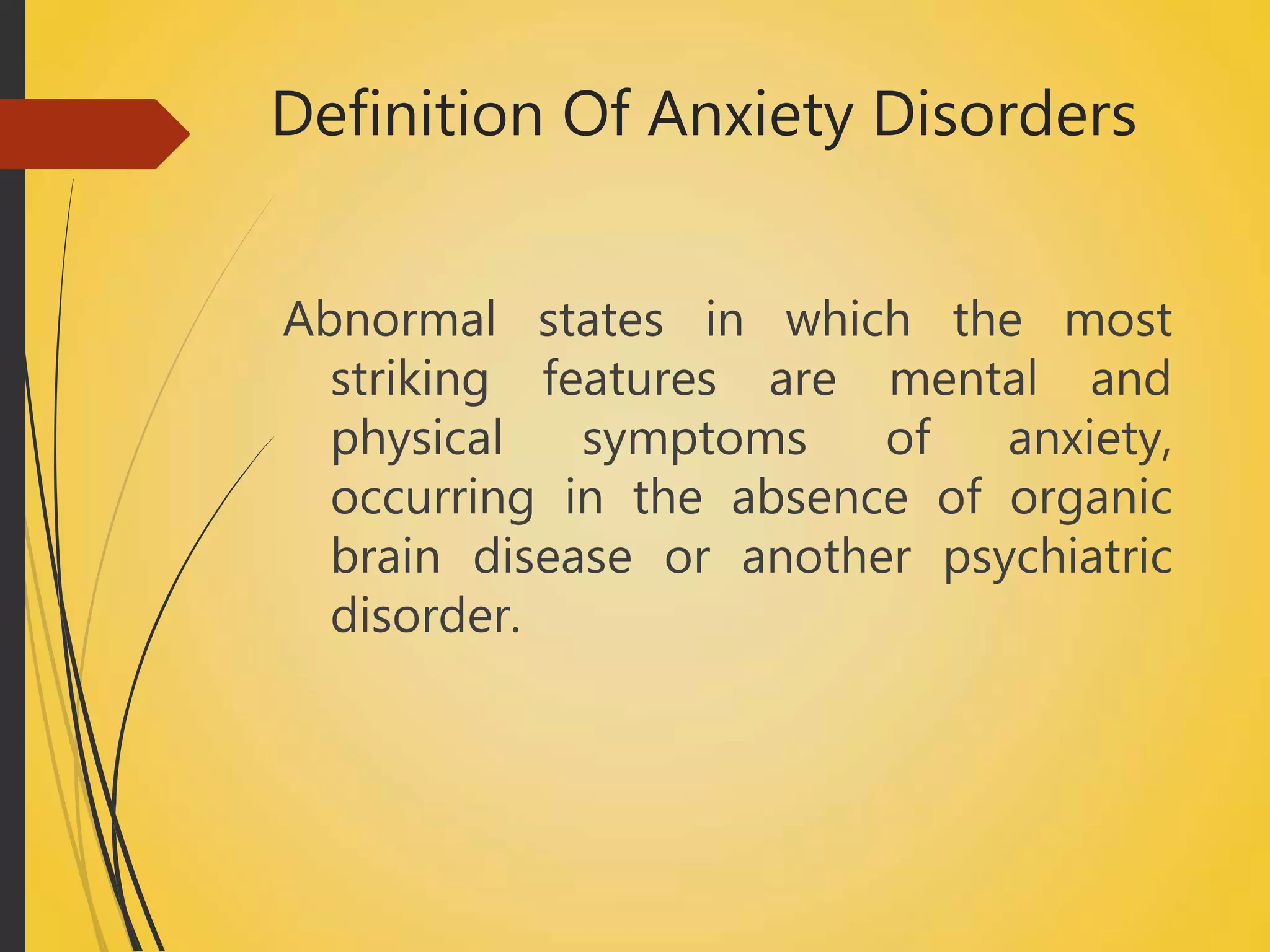 Anxiety Disorders PPT Presentation. | PPT