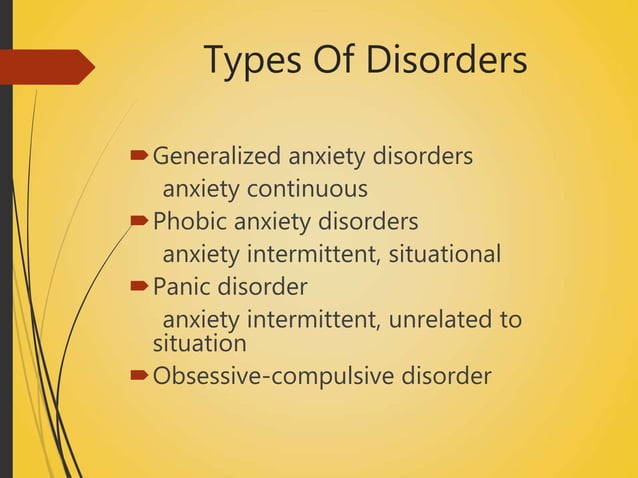 Anxiety Disorders PPT Presentation. | PPT | Brain and Nervous System ...