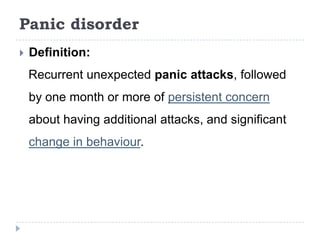 Anxiety disorders for undergraduates | PPT