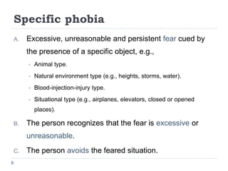 Anxiety disorders for undergraduates | PPTX