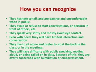 Anxiety disorders in children | PPTX