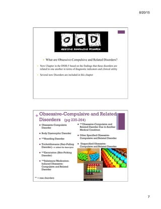 DSM-5: Anxiety Disorders, OCD, and Disruptive Disorders | PDF