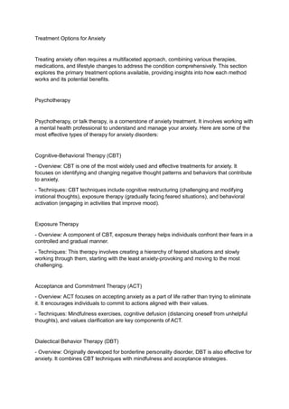 Understanding Anxiety: A Comprehensive Guide | PDF | Free Download