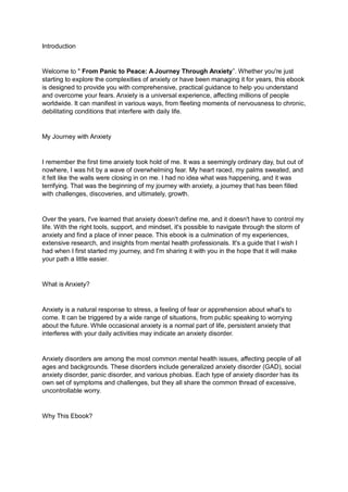 Understanding Anxiety: A Comprehensive Guide | PDF