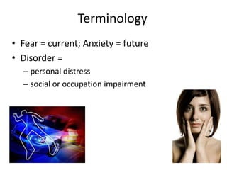 Psychopharmacology of Anxiety Disorders I: GAD & SAD | PPT