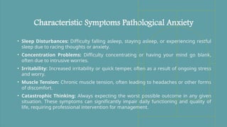 Anxiety: Pathophysiological aspects and its treatment | PPTX