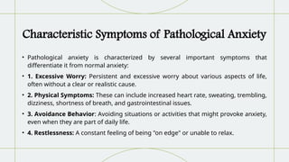 Anxiety: Pathophysiological aspects and its treatment | PPTX