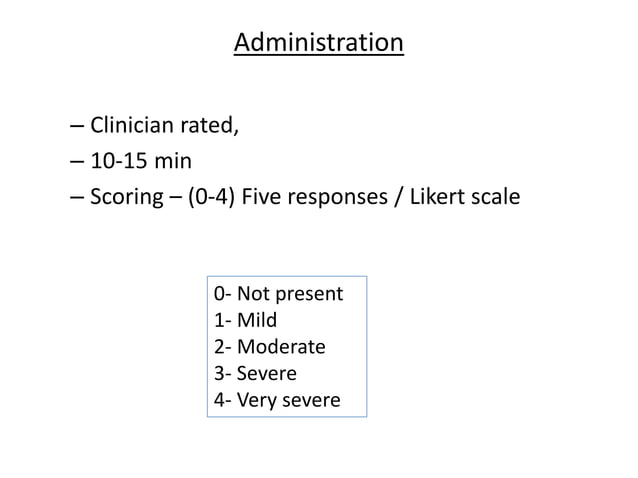 Anxiety scales tutorial | PPTX