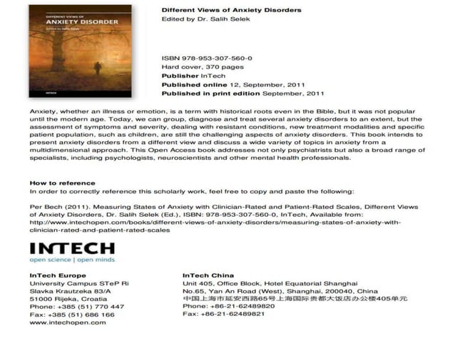 Anxiety scales tutorial | PPTX