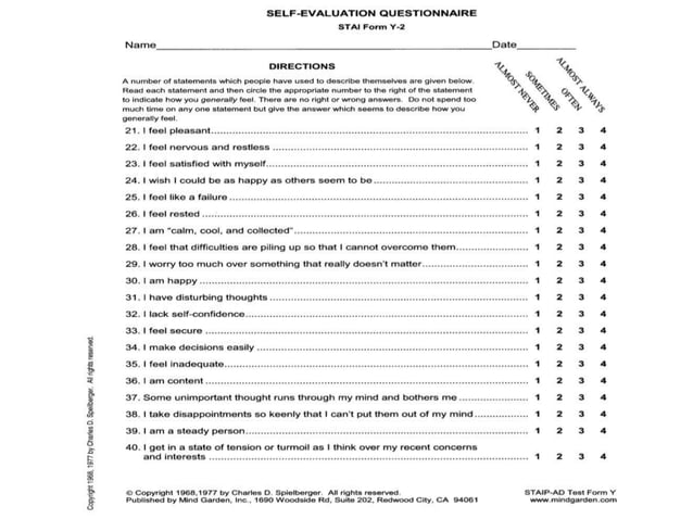 Anxiety scales tutorial | PPTX
