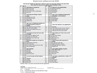 Anxiety scales tutorial | PPTX