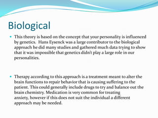 Anxiety through the theories | PPTX