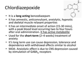 Anxiolytics med chem Lecture | PPTX