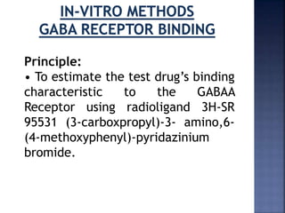 Anxiolytics screening methods | PPTX