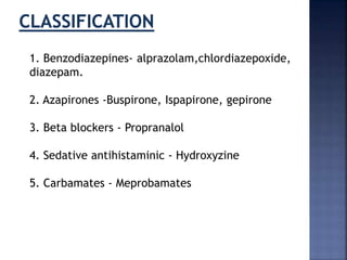 Anxiolytics screening methods | PPTX