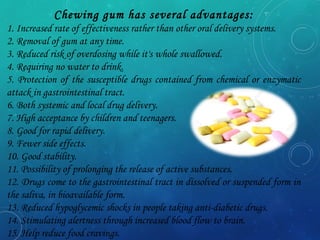 medicated chewing gum | PPT