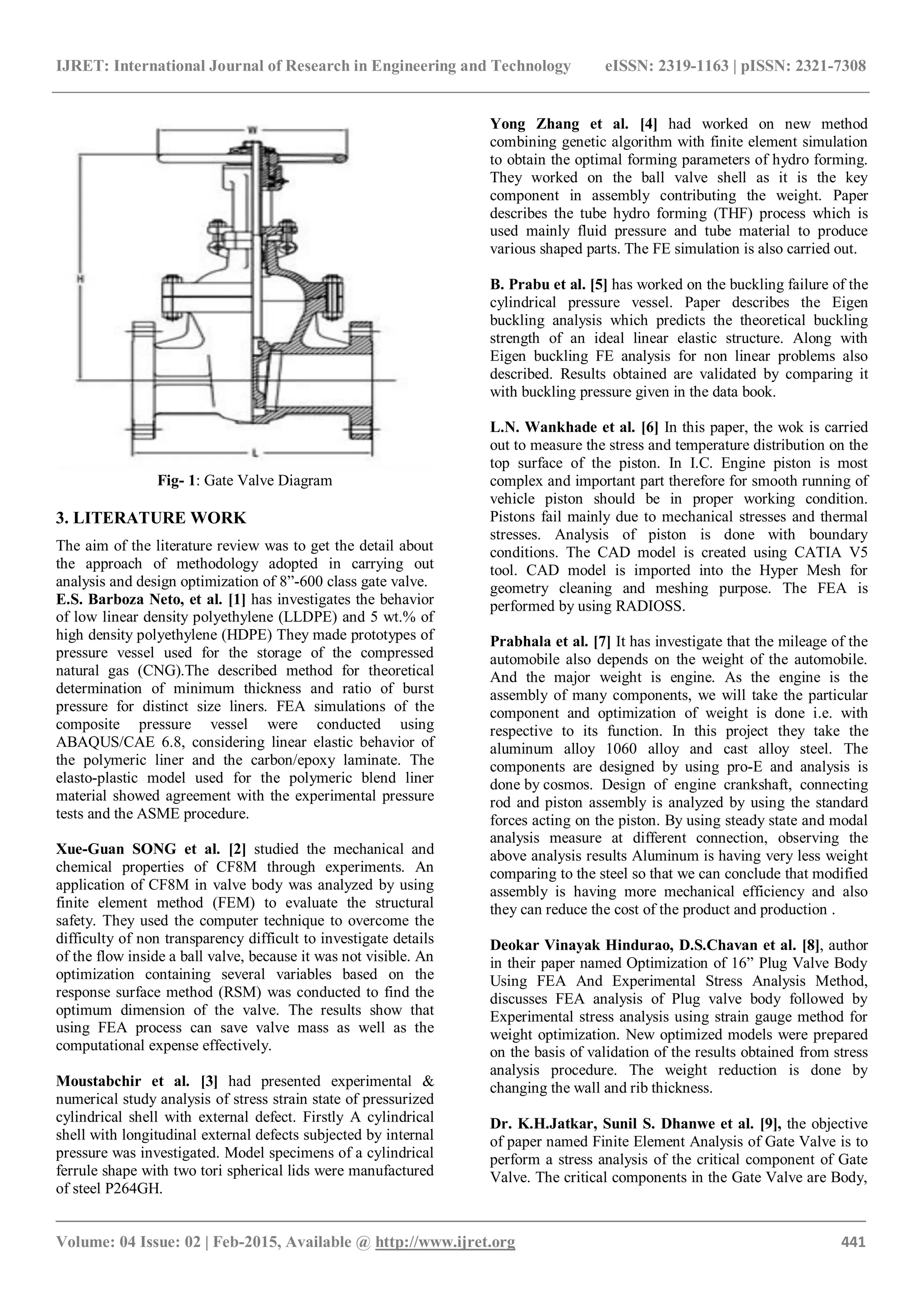 Anyalysis and design optimization of 8’’ 600# gate valve body using fea ...