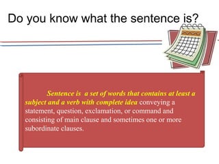 Topic Sentence and Main Idea | PPT