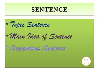 Topic Sentence and Main Idea | PPT