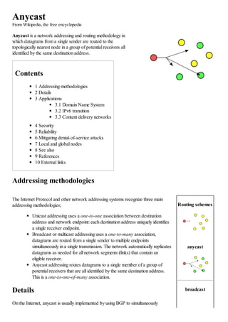 Anycast | PDF
