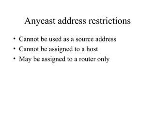 Anycast & Multicast | PPT