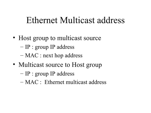 Anycast & Multicast | PPT