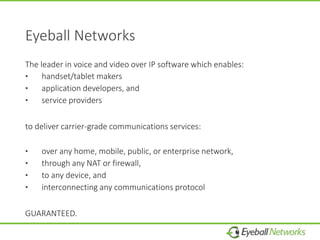 AnyFirewall Engine & Server by Eyeball Networks | PPTX