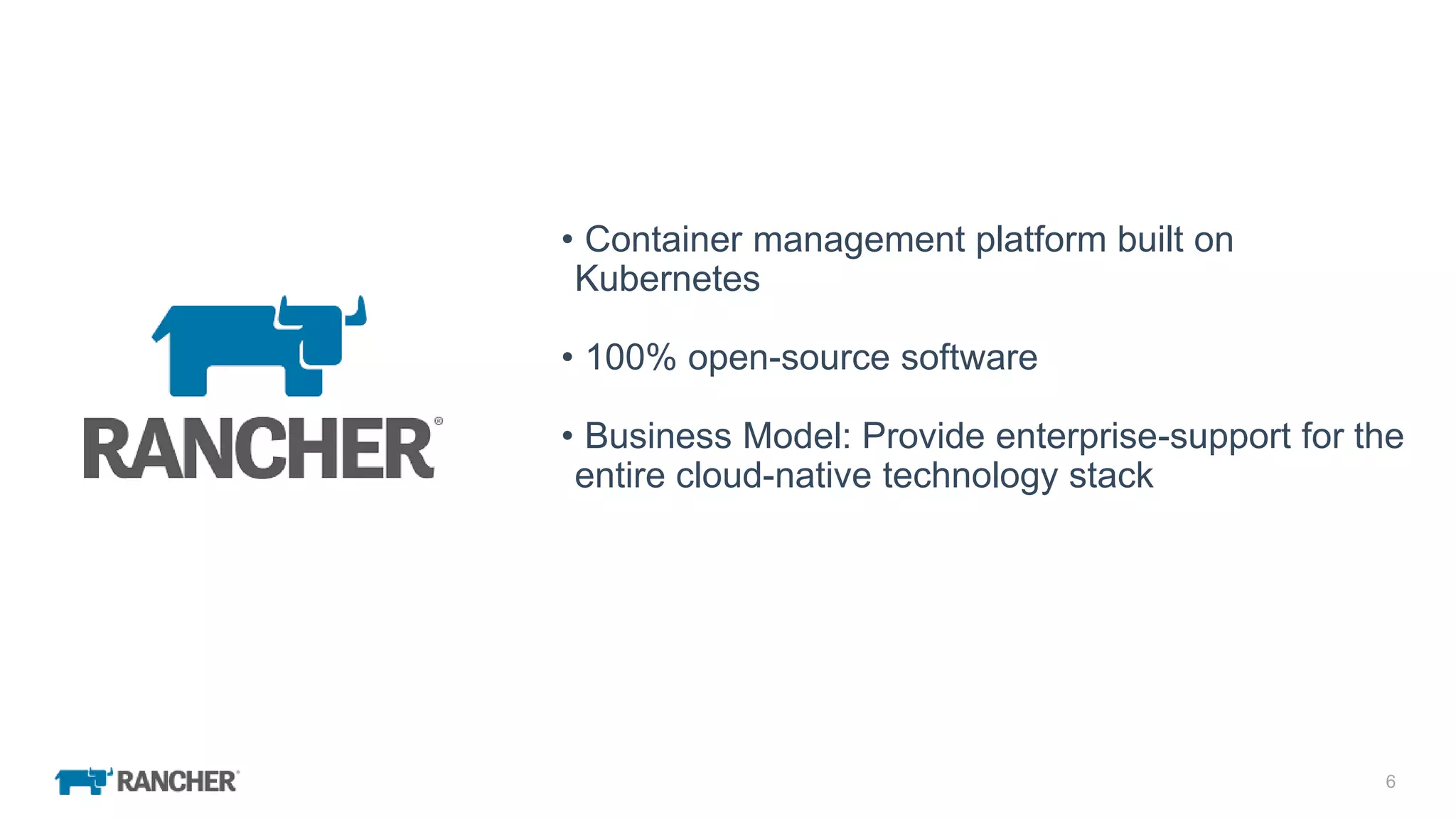 Rancher 2.0 - Complete Container Management Platform | PPT