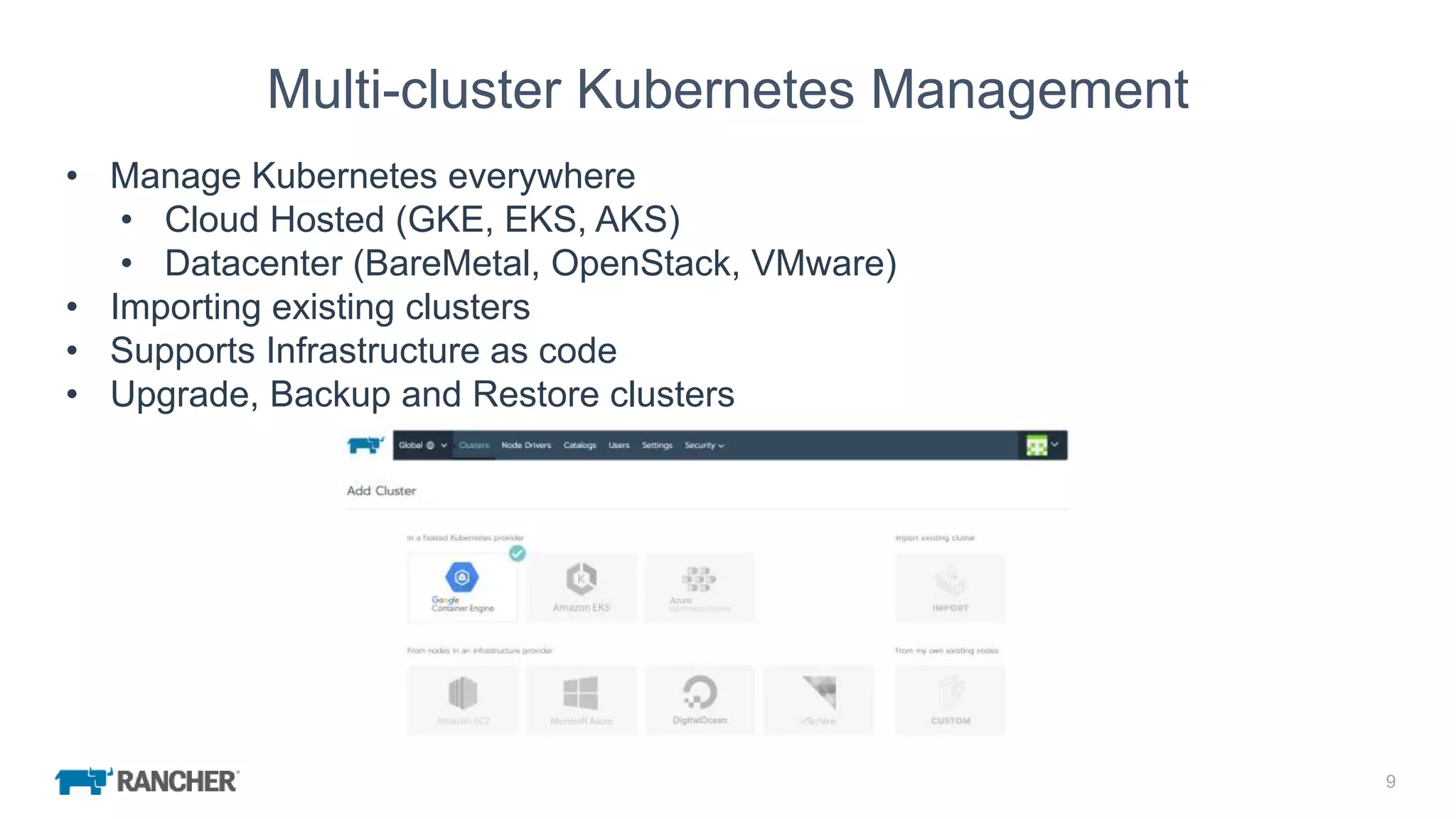 Rancher 2 0 Complete Container Management Platform Ppt