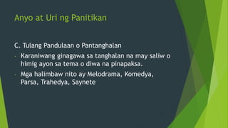Anyo at kahalagahan ng panitikan | PPTX