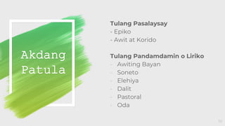 Anyo at Uri ng Panitikan | PPTX