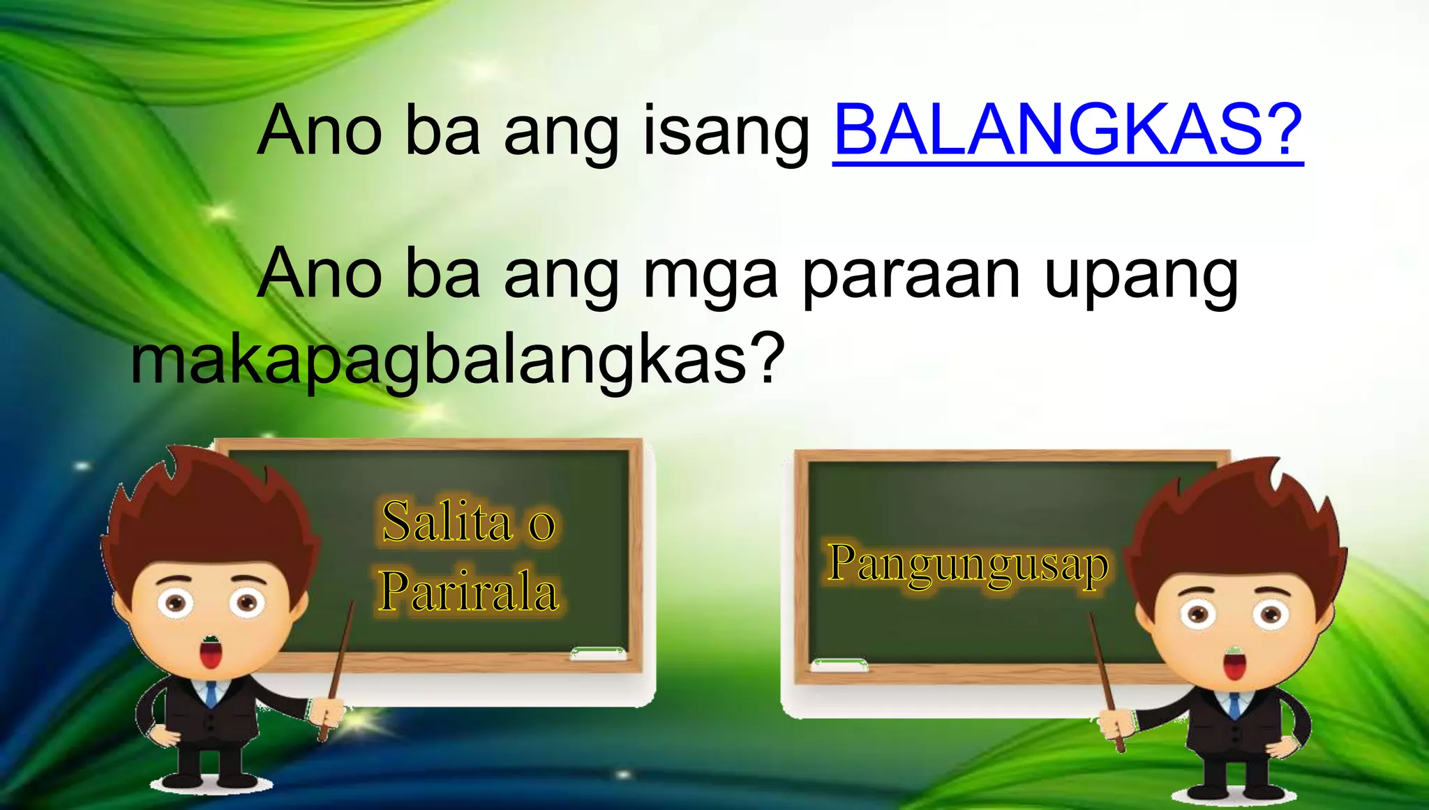 Anyo ng balangkas | PPTX