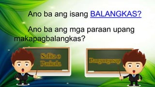 Anyo ng balangkas | PPTX