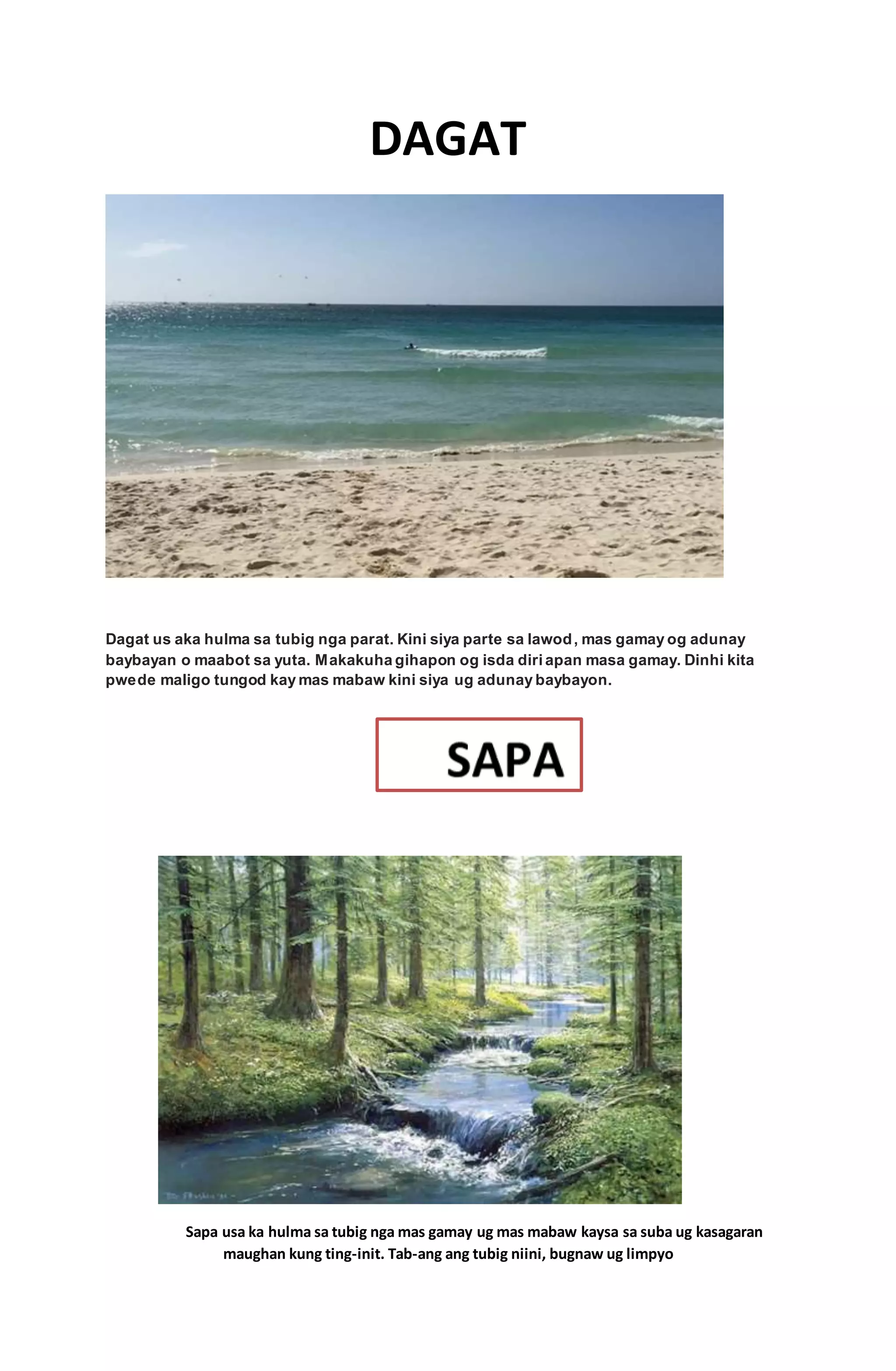 Mga hulma sa yuta og tubig | DOCX