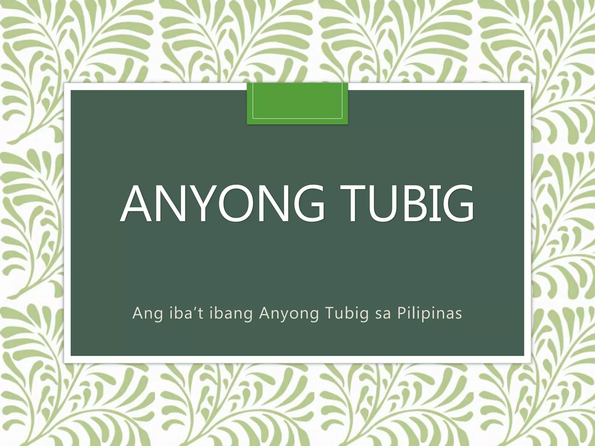 Anyong tubig | PPTX