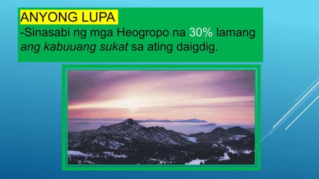 Anyong Lupa at Anyong Tubig | PPTX