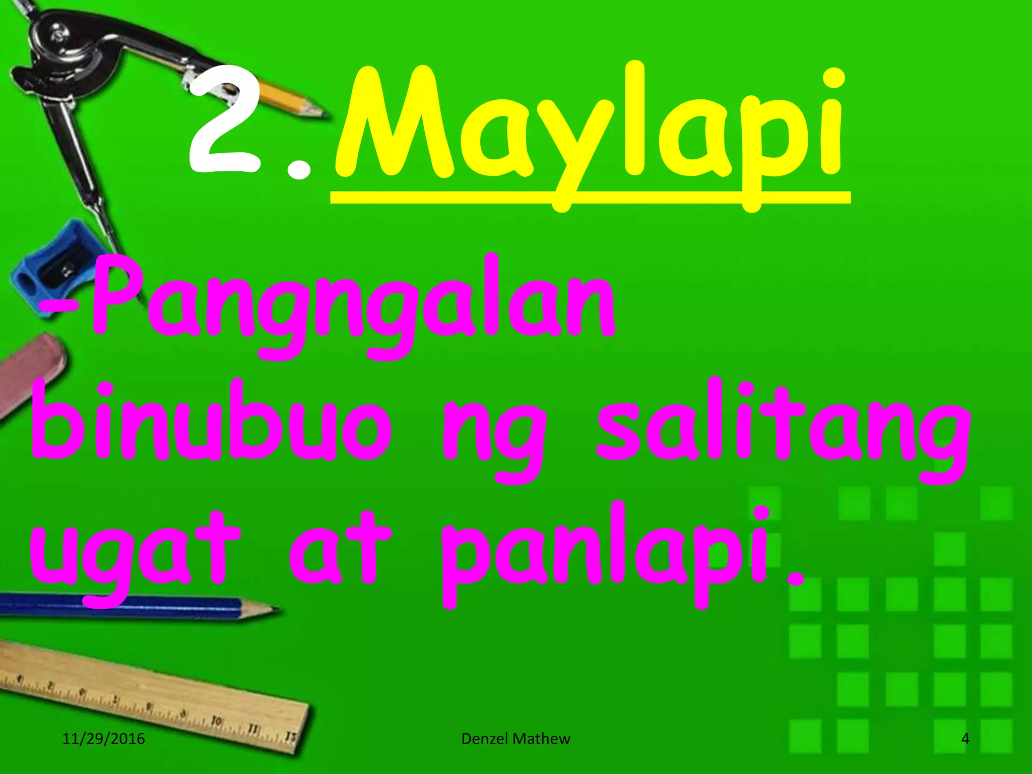 Anyo o kayarian ng pangngalan | PPTX