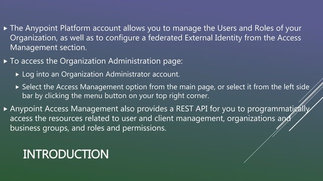 Anypoint access management | PPT