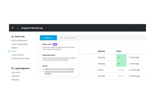Anypoint Monitoring - Built in Dashboards, Custom Dashboards, Alerts and Functional Monitoring | PPT
