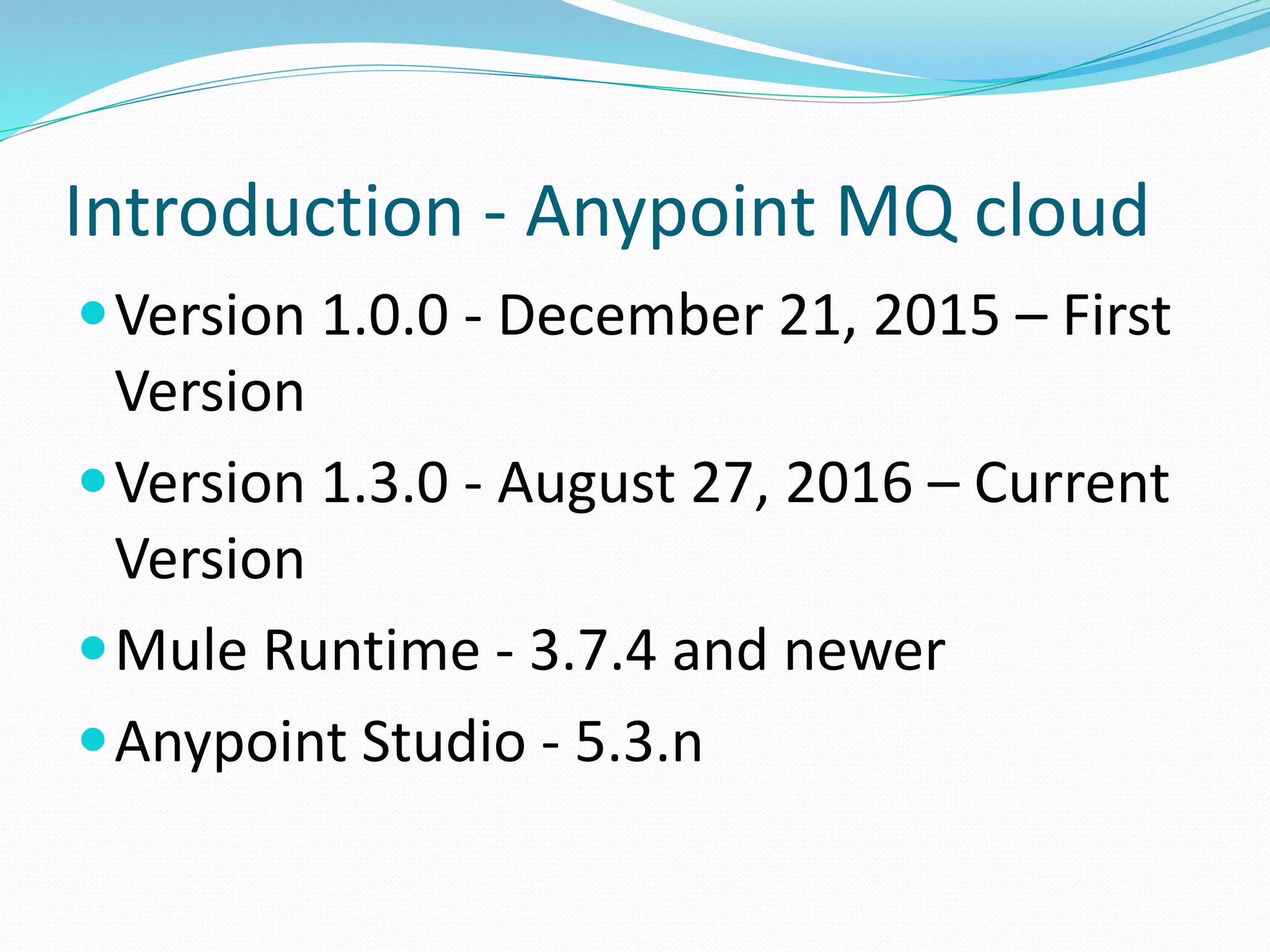 Anypoint Mq Mulesoft Introduction Ppt