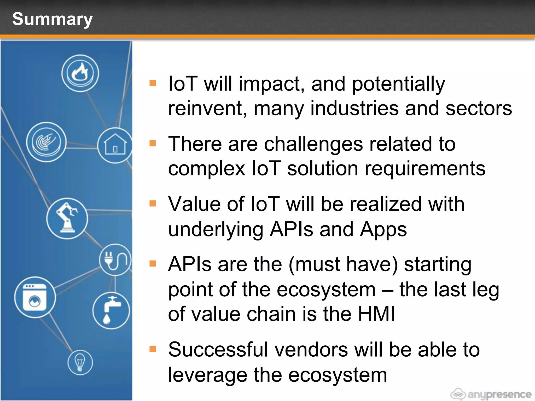 Unlocking the Value of your IoT Solution with APIs and Apps | PPT
